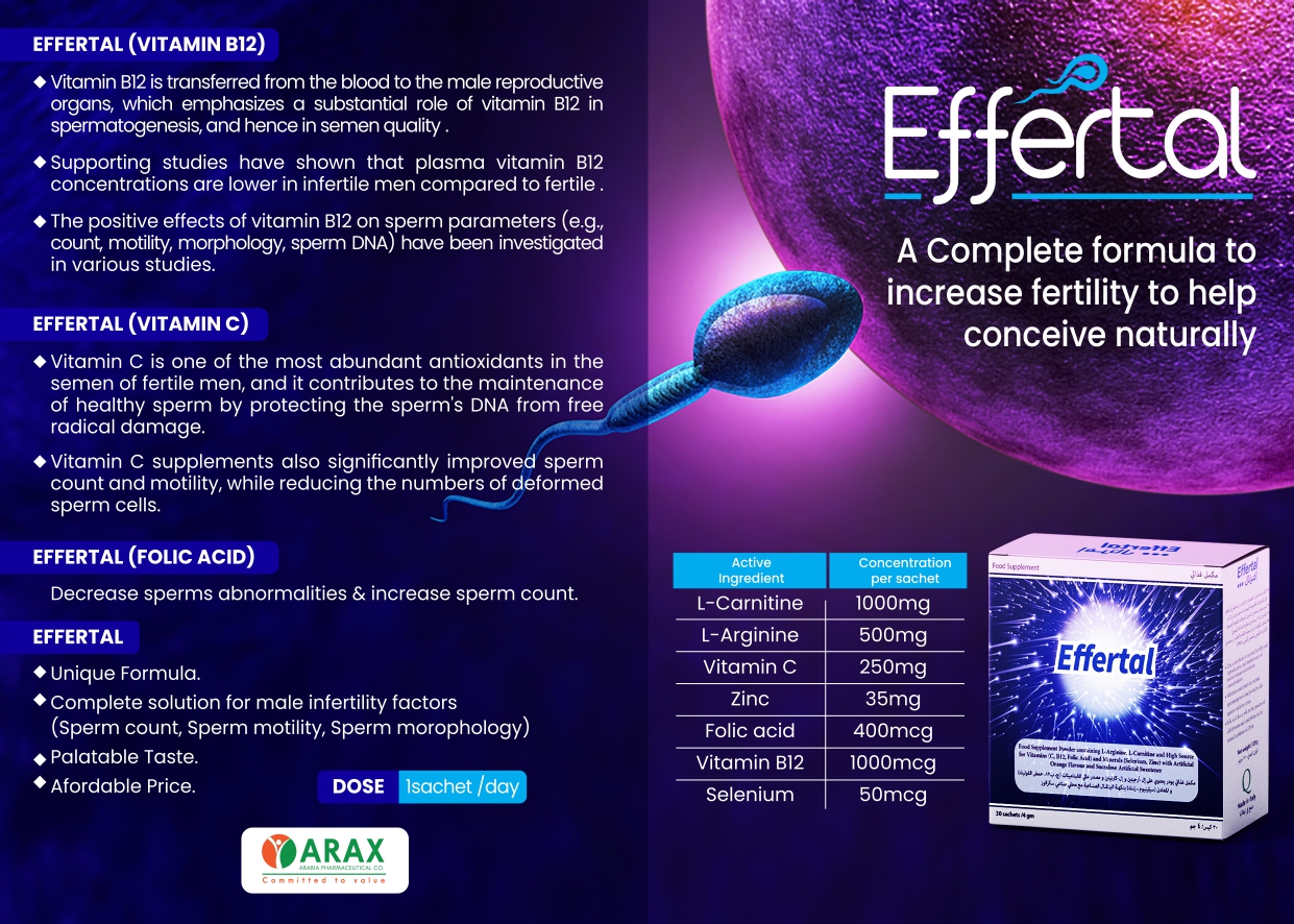 Effertal (30 Sachets) – For Men - Noor AL_Qmar Healthcare Hub